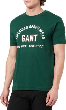 GANT Herren Printed Graphic SS T-Shirt, Gr&uuml;n, 3XL
