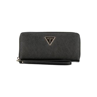 Guess Femme, Accessoires, Noir, Taille: ONE Size Portefeuille Noir avec Plusieurs Compartiments