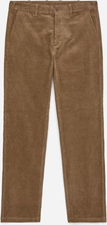 Arket Gerade Geschnittene Chinohose Aus Cord -Beige