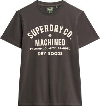 Superdry Herren Machined Goods Workwear T-Shirt Vintage Schwarz XL