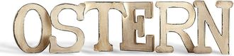Loberon Deko-Buchstaben O..., Holzbuchstaben mit charmantem Antik-Finish, Schriftzug Ostern, Wohn-Accessoires, Osterdekoration, MDF, antikweiß