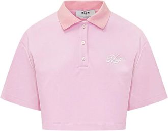 Msgm Msgm, Femme, Tops, Rose, Taille: 36 FR Polo