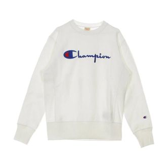 Champion Big Logo Crewneck Sweatshirt - - Sweatshirts & Hoodies - Herren - Wei&szlig; - XL