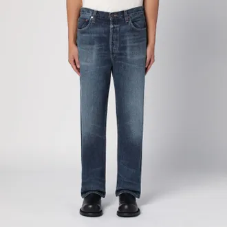 A Gold E Blaue ausgewaschene Jeans aus regeneriertem Denim