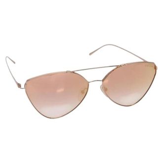 Prada Pre-owned Metall Sonnenbrille - - Pre-owned - Damen - Gelb - ONE SIZE