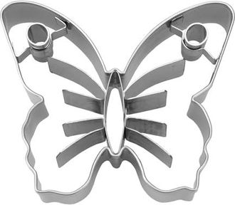 Städter Prägeausstecher Schmetterling aus Edelstahl - rostfrei, spülmaschinenfest, mit detailreicher Prägung, ideal für Plätzchen, Fondant und Bastelarbeiten,