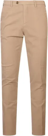 Canali Homme, Pantalons, Brun, Taille: 2XL Pantalon Slim-Fit en Serg&eacute;
