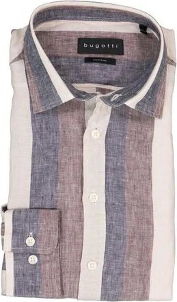 Bugatti Herren Hemd braun Leinen