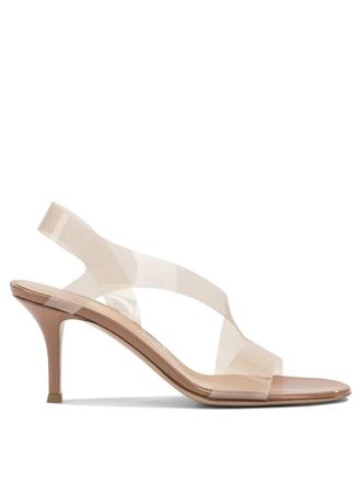 Gianvito Rossi Sandalen - Metropolis 70 Mm Heeled Sandals - Gr. 37 (EU) - in Grau - f&uuml;r Damen