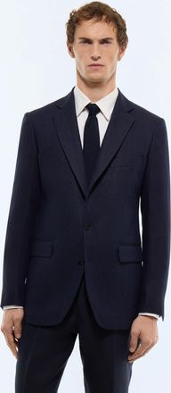 Fursac Veste ajust&eacute;e en lin &agrave; chevrons - Taille 44 - Homme