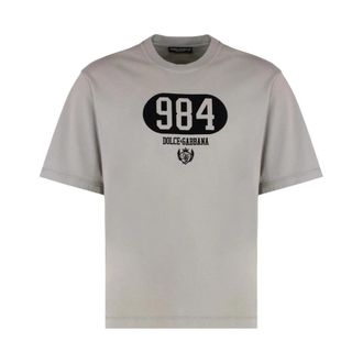 Dolce & Gabbana 984 Graphic T-Shirt - - Tops - Herren - Grau - S