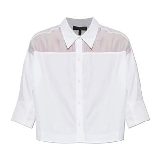 Rag & Bone Elly Poplin-Organza Shirt - - Blouses & Shirts - Damen - Wei&szlig; - S