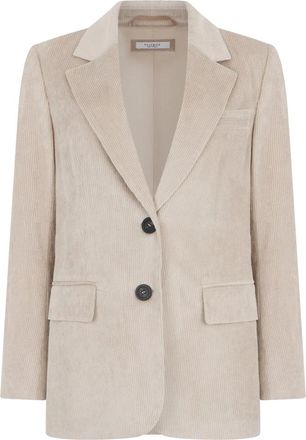 PESERICO Femme, Vestes, Beige, Taille: 44 FR Blazer en velours c&ocirc;tel&eacute;