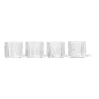 Ferm Living Verres Ripple bas - Set de 4 Ferm Living