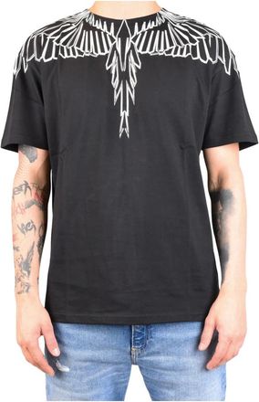 Marcelo Burlon Homme, Tops, Noir, Taille: XL T-Shirt