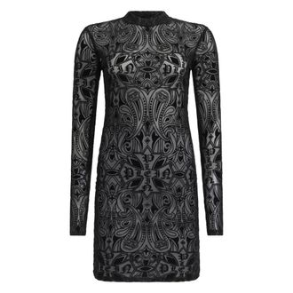 Philipp Plein Short Dress Gothic Plein - - Dresses - Damen - Schwarzk - L