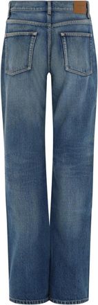 Saint Laurent Straight-Fit Cotton Jeans - Blue