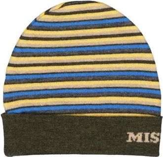 Missoni Caps & M&uuml;tzen - Horizontal Striped Wool Hat With Ribbed Trim - Gr. ONE SIZE - in Braun - f&uuml;r Damen