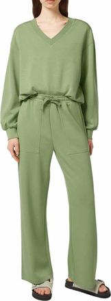 Scotch & Soda Damen Wide Leg Modal Sweatpants Casual Pants, Pistachio, L EU