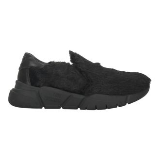 Moschino Slip-On Sneakers mit Kunstfell - - Shoes - Damen - Schwarzk - 39 EU