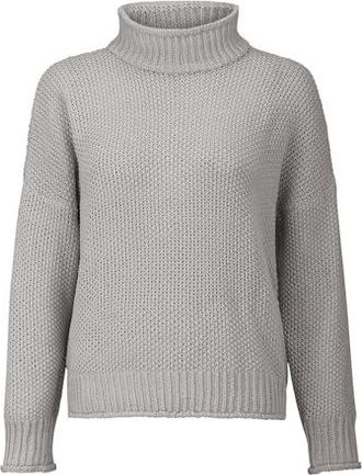Generic Pull pour femme en coton pour femme - Pull dautomne pour femme - Pull dhiver pour fille - Haut à manches longues - Pull ample à col roulé, gris, M
