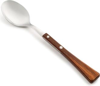 Arcos Couverts de Table Acier Inoxydable 18/10 - Manche Bois Comprim&eacute; 95 mm - Id&eacute;al Usage Quotidien, S&eacute;rie Manchega, Marron