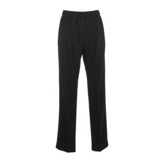 Dries Van Noten Femme, Pantalons, Noir, Taille: 40 FR Pantalon Large avec Taille &Eacute;lastique