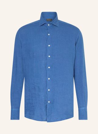 Artigiano Artigiano Leinenhemd Classic Fit blau