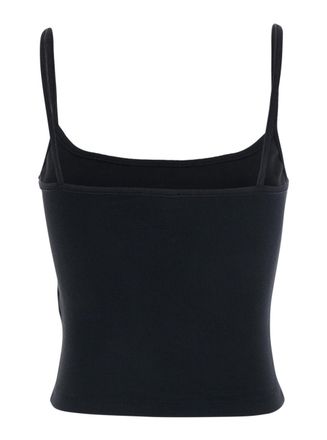 Diesel Womens Top Dlogo Black Cotton Tops
