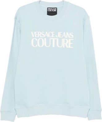 Versace Jeans Couture Homme, Sweatshirts et sweats &agrave; capuche, Bleu, Taille: M SweaT-shirt en jersey de coton