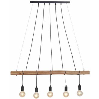 Leuchten Direkt Leuchten Direkt - Vintage Pendule Plafonnier Luminaire Poutres En Bois Suspension Lampe Salon Spots Luminaires Direct 15515-18