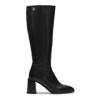 Kazar Schwarze Leder-Stiletto-Stiefel - - Shoes - Damen - Schwarzk - 38 EU