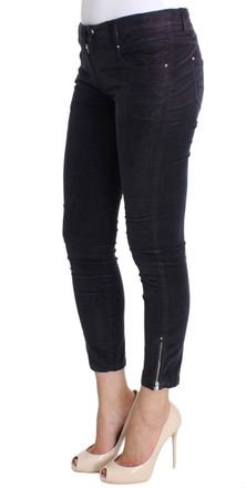 Costume National Womens Purple Cropped Corduroys Jeans Cotton Clothing