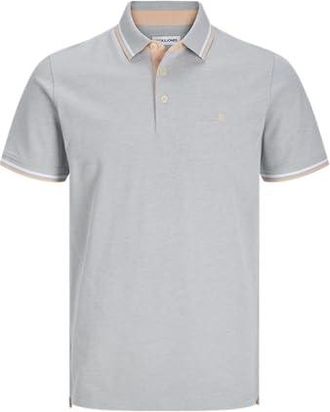 Jack & Jones Jjepaulos Polo Ss Noos Pls Homme Polo, Gris Clair, 5XL Grande taille