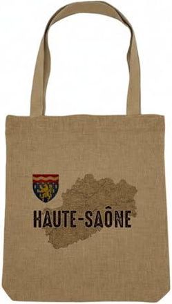 Fabulous Sac Shopping Tote Bag Aspect Lin - Haute Sa&ocirc;ne 70 D&eacute;partement Carte Ancienne Bourgogne - Sac de Courses Toile Epaisse 360g Beige Naturel Cabas Port&eacute; E