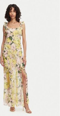 French Connection Abendkleid Carla 719R1 Hellgelb Slim Fit