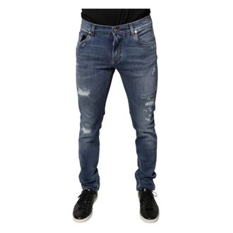 Dolce & Gabbana Homme, Jeans, Bleu, Taille: M Jean Skinny en Denim Stretch Coton Effiloch&eacute;