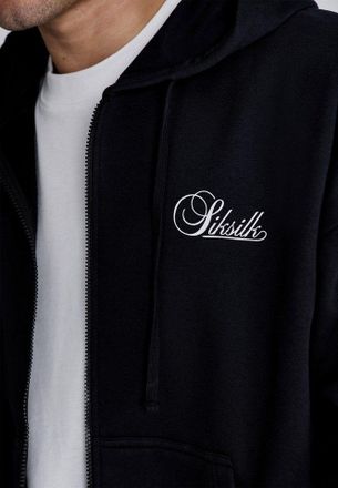 Siksilk Hoodie SikSilk Herren-Essentials-Hoodie mit durchgehendem Rei&szlig;verschluss