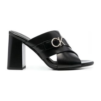 Calvin Klein Chice Leder-Sandaletten mit Absatz - - Shoes - Damen - Schwarzk - 40 EU