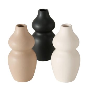 Boltze Vase Maruba 3tlg. Set sort. Porzellan