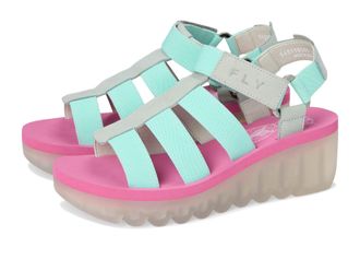 FLY London Fly London Damen YOJI198FLY Sandal, Sky Blue/Spearmint/Lilac, 40 EU