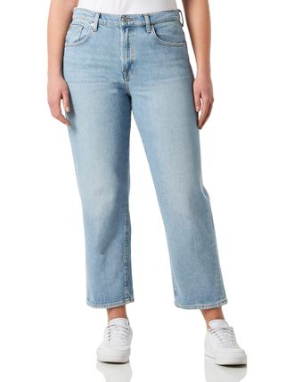 7 For All Mankind Womens The MODERN Straight Breakthrough Jeans, Light Blue, 32W / 32L