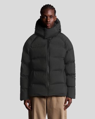 Lyle & Scott Schwere Pufferjacke mit Kapuze - Schwarz