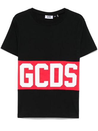 GCDS t-shirt à logo imprimé - Noir