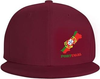 Generic Drapeau du Portugal Carte du Portugal Femme Homme Strapback Cap Anti-UV Casquette De Baseball S&eacute;chage Rapide Casquette Hip Hop pour Sport Hip Pop Golf