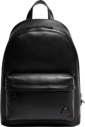 Moncler Moncler Carlo Leather Backpack, Men, Black, Size: One Size