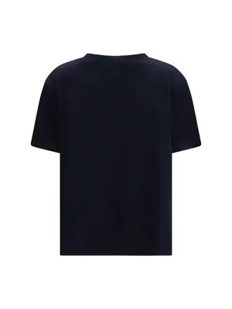 Fabiana Filippi Womens Short-Sleeved T-Shirt Blu Notte Viscose; Acetate T-Shirts And Polos