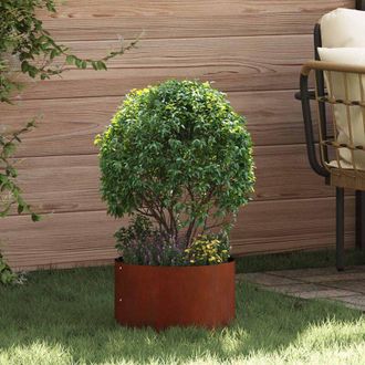 vidaXL Vidaxl - Pots de jardin 5 pcs Marron 30 x 30 x 20 cm Acier cuivr&eacute;
