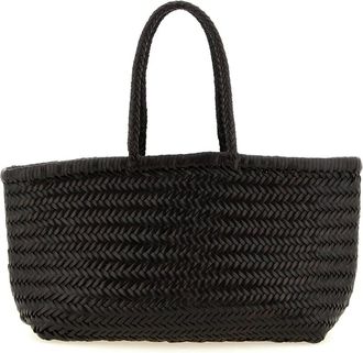 Dragon Diffusion Sac Cabas en Cuir Tress&eacute; - Femme - Sacs - Brun - Taille: ONE Size