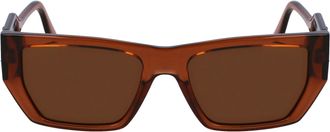 Karl Lagerfeld Unisex Kl6123s Sonnenbrille, Hellbraun, One Size